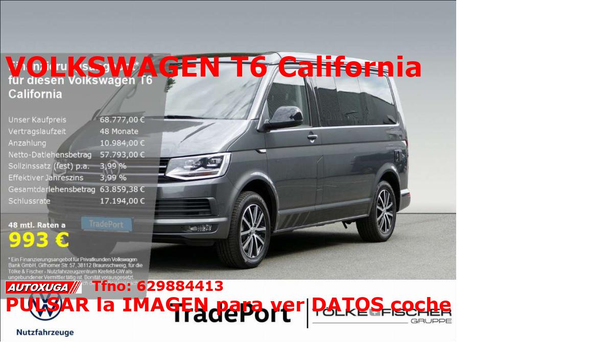 Coche VOLKSWAGEN T6 California Diésel 2019 - 58256