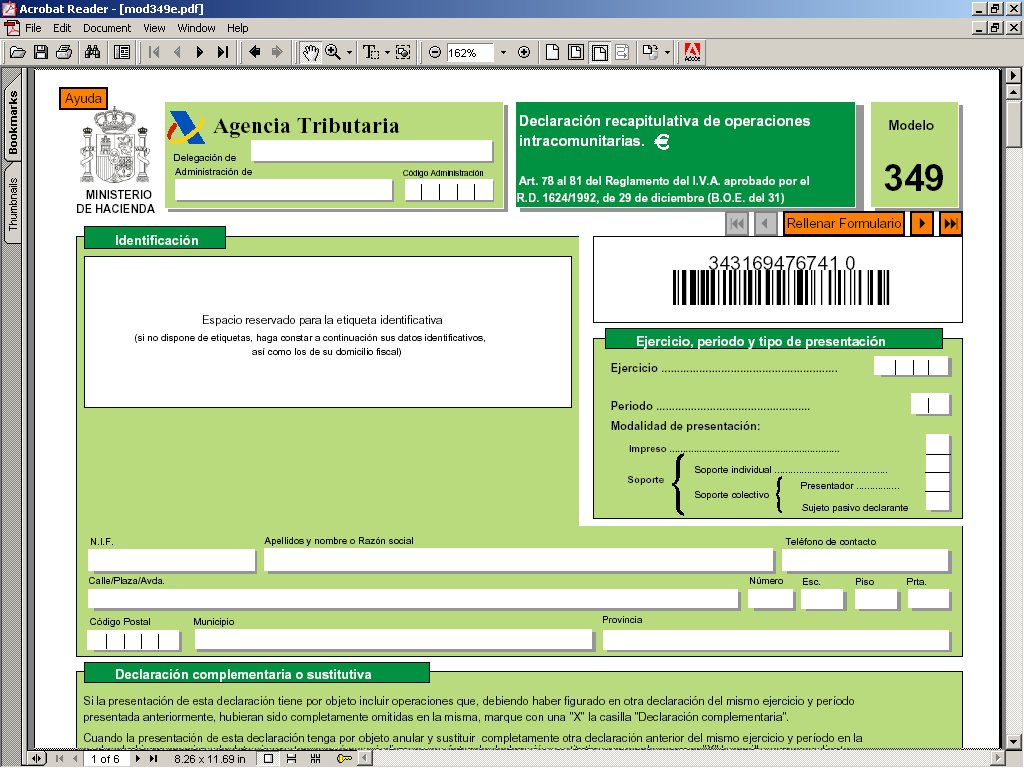 Manual - Modelo 349 de operaciones intracomunitarias